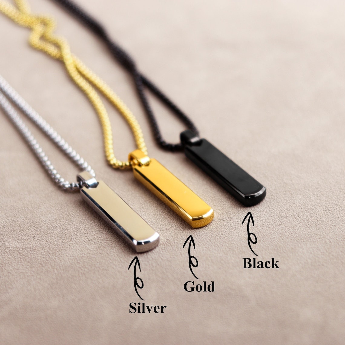 Personalized Name Necklace for Men, Men's Stainless Steel Necklace ...