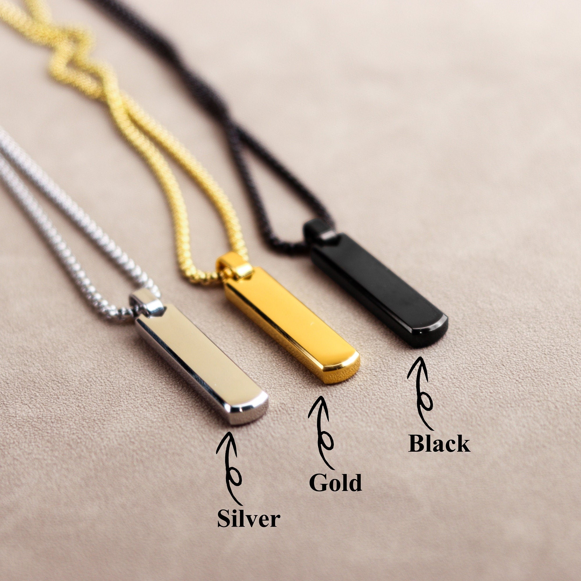 Personalized Name Necklace for Men, Men's Stainless Steel Necklace ...