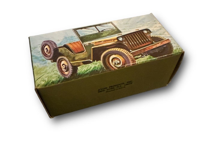 Avon Army Jeep Wild Country After Shave Vintage Cologne Bottle With Box ...