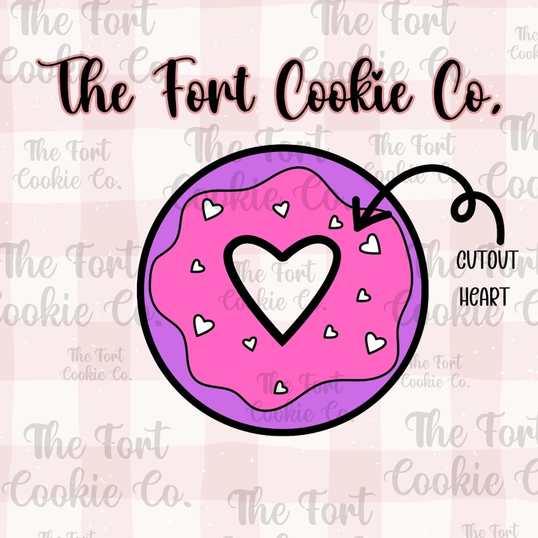 Donut Cut Out -valentines Cookie Cutter - Etsy