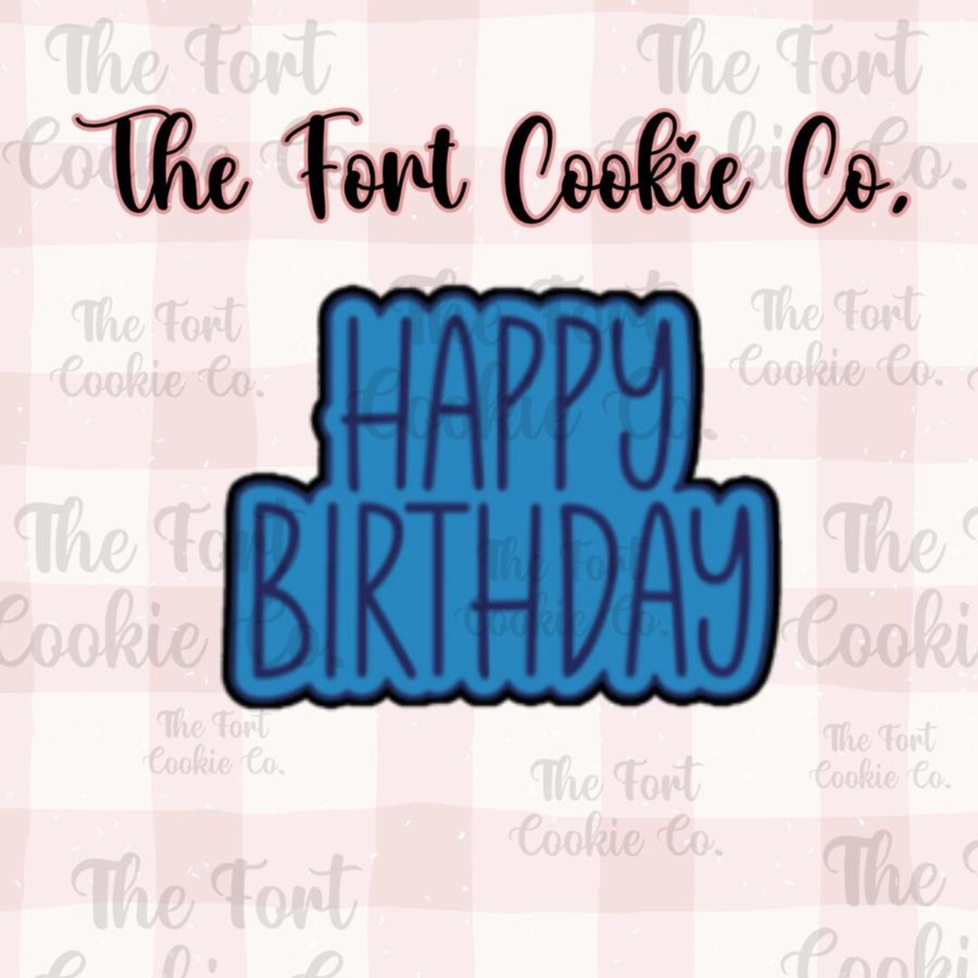 Happy Birthday Plaque Cookie Cutter - Etsy