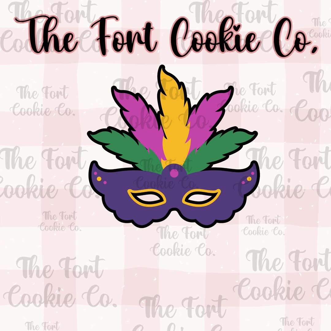 Mardi Gras Mask Cookie Cutter - Etsy