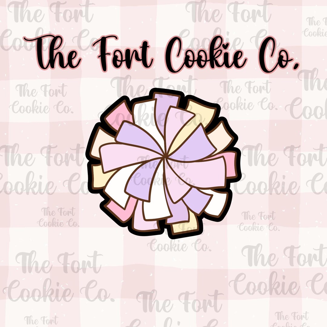 STL FILE: Cheer Pom Pom STL File, Cheerleading Cookie Cutter, Sports ...