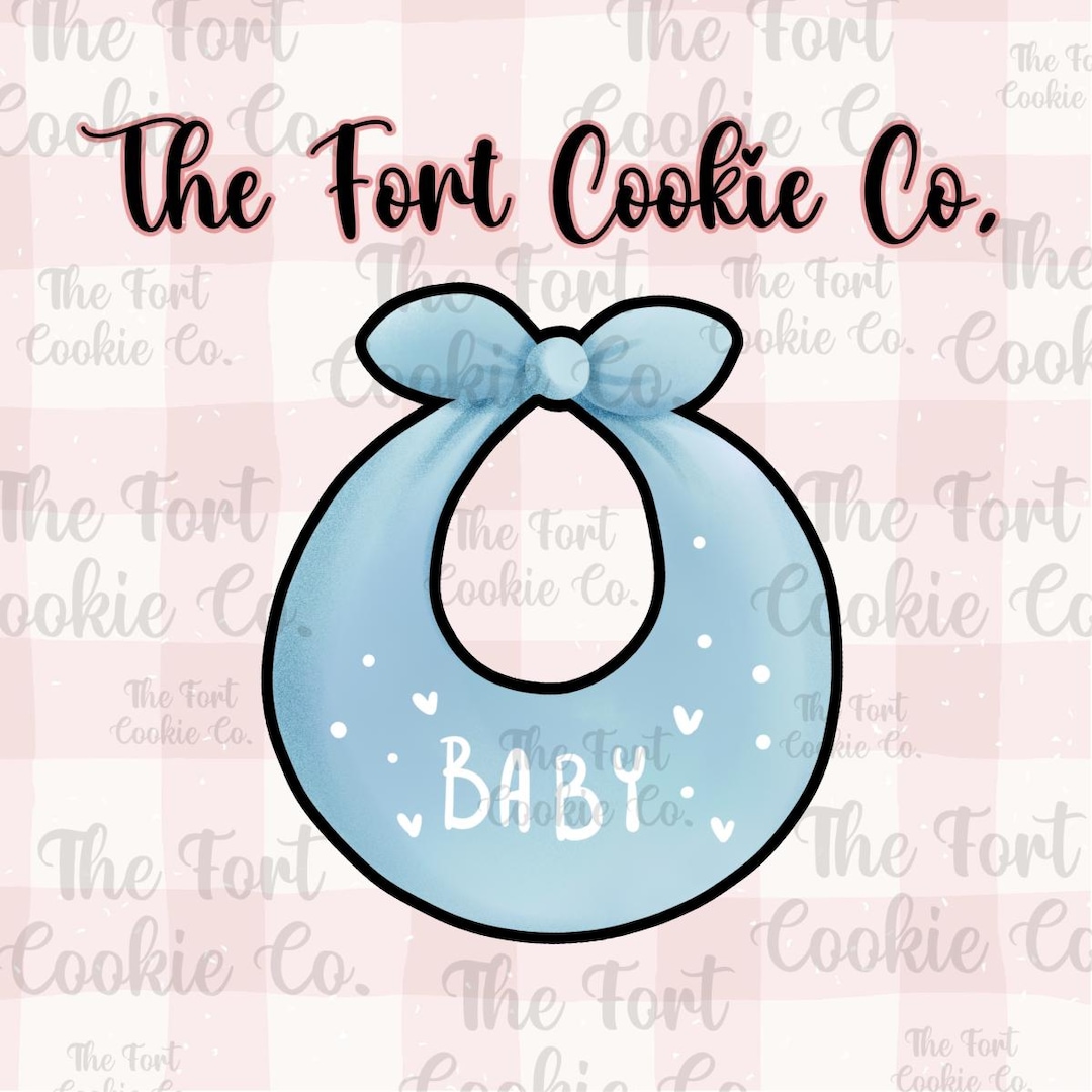 STL FILE: Baby Bib STL File, Baby Bib Cookie Cutter, Baby Shower ...