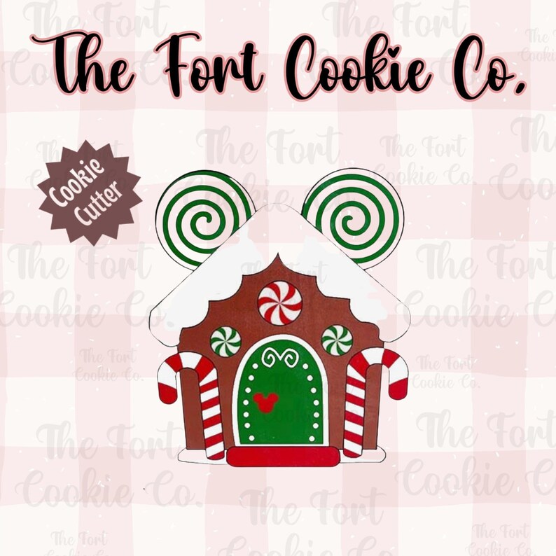 Mouse Gingerbread House Cookie Cutter- Christmas- Gingy House ...