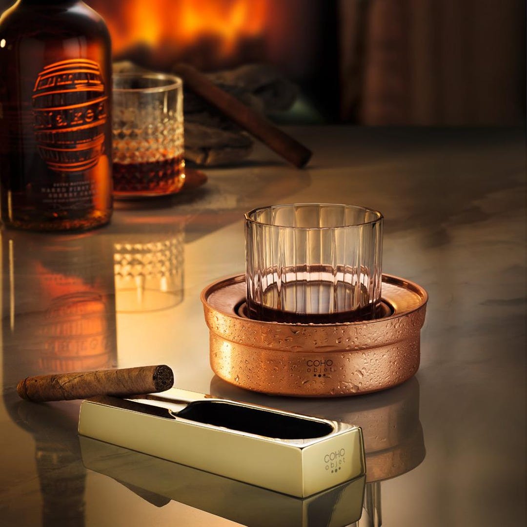 Coho Patron ("boss") Pleasure Edition Cigar Ashtray & Whiskey Enjoyment ...