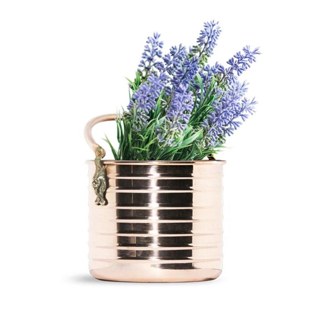 Coho Artisan "lion's Head' Copper Basket Flower Pot - Etsy