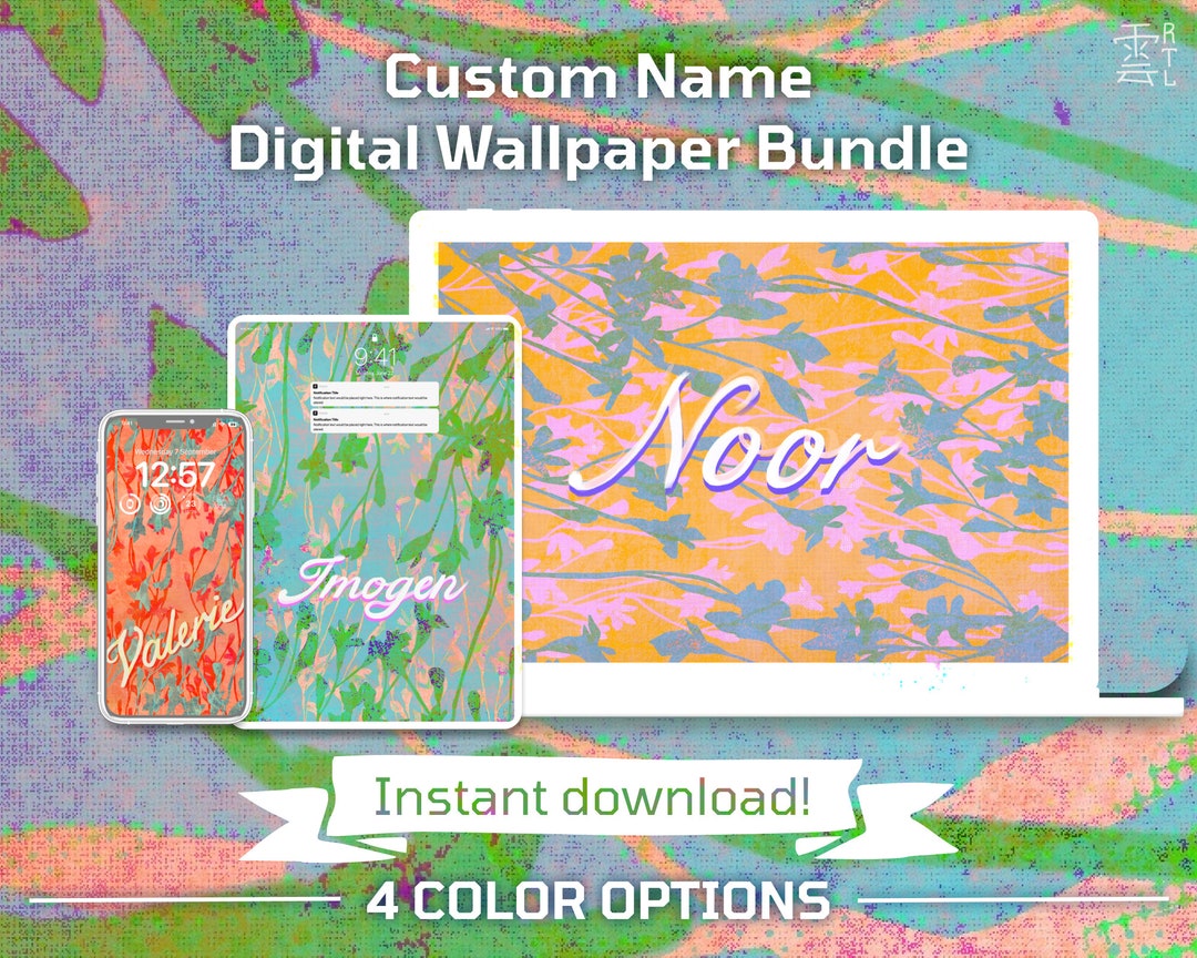 Personalized Floral Digital Screensavers Digital - Etsy
