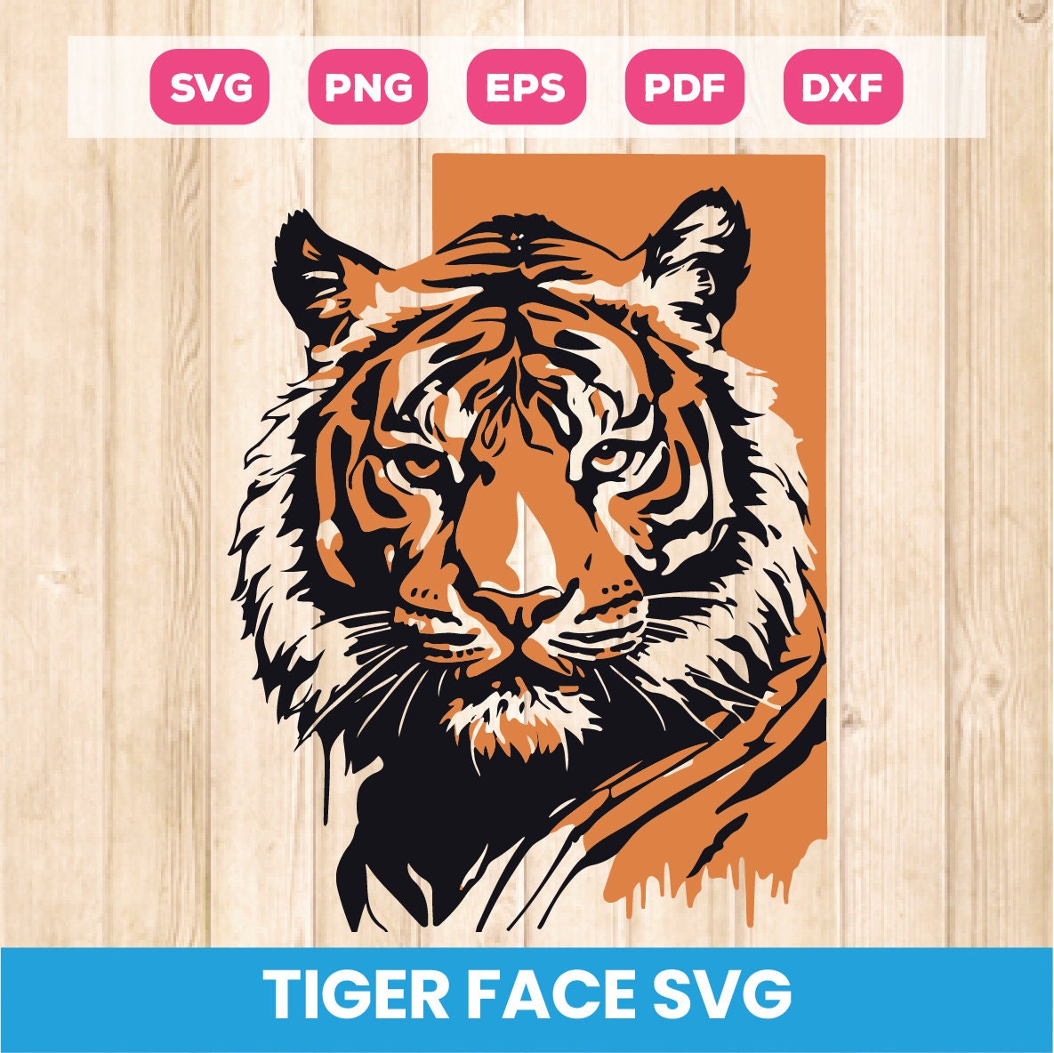 Tiger Face Svg, Tiger Svg, Tiger Head Svg, Tiger Wall Art, Tiger ...