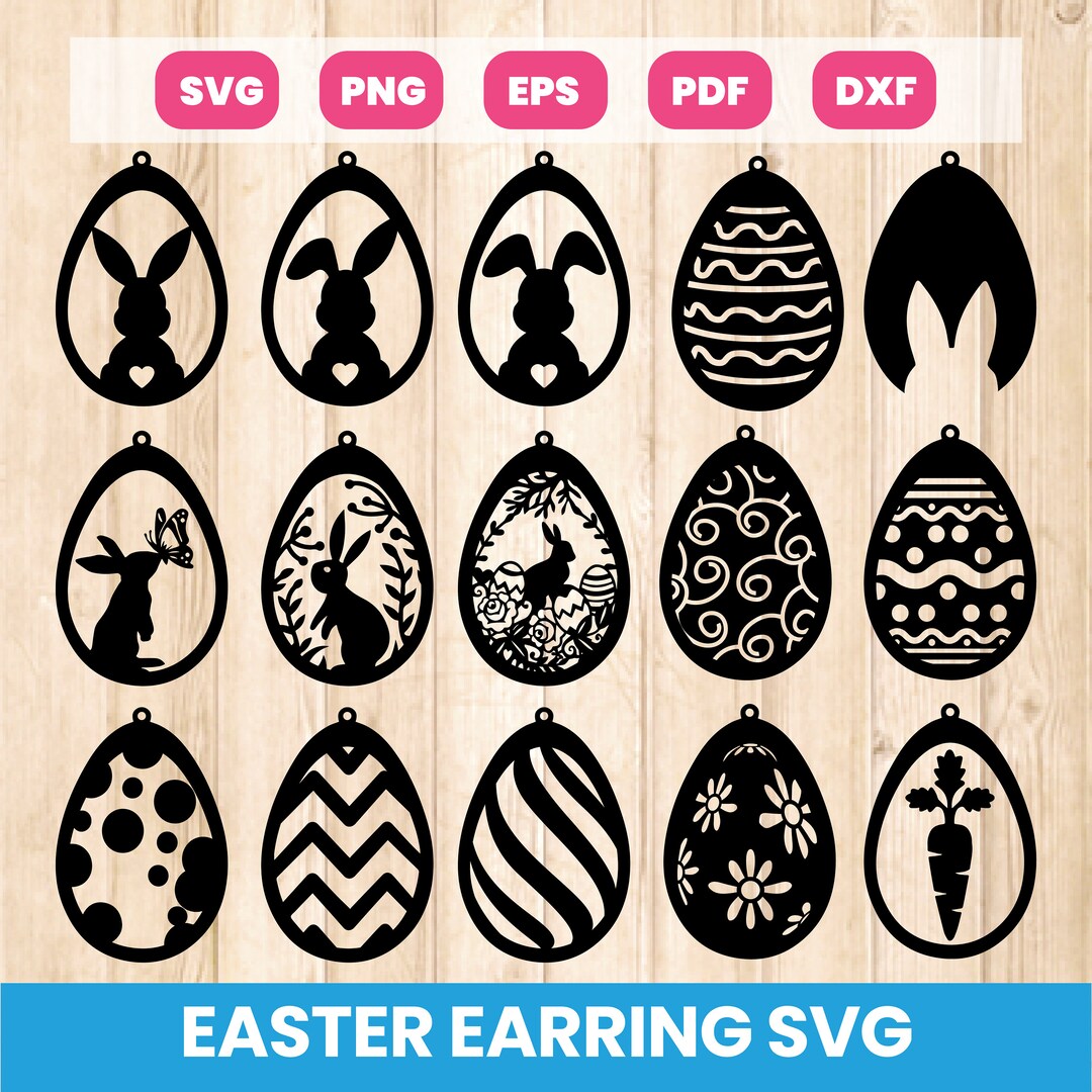 Easter Earring Svg, Laser Cut Svg, Earring Svg File for Silhouette and ...