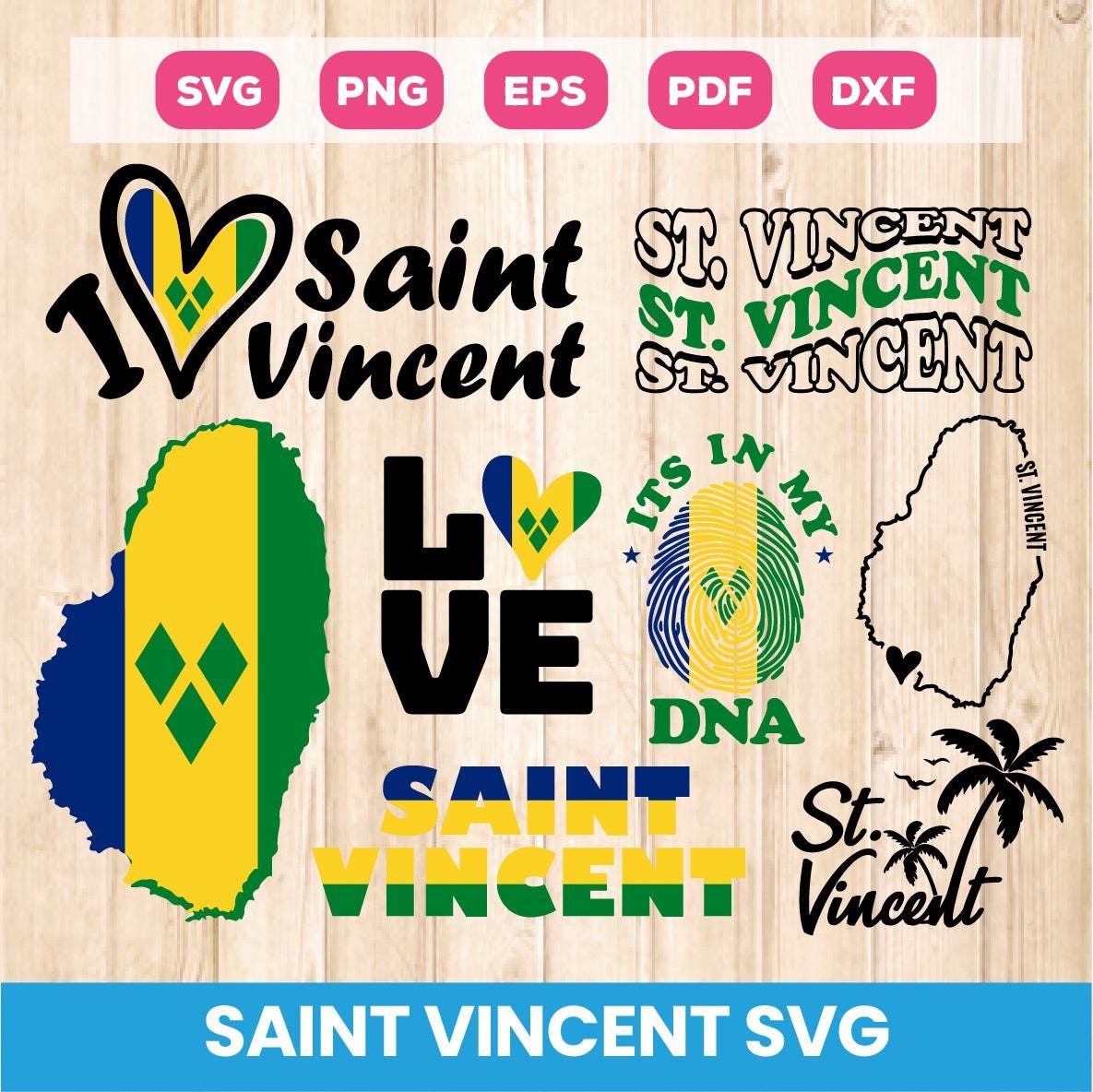 Saint Vincent Svg, St. Vincent Svg Bundle, Saint Vincent Map Svg, Vincy ...