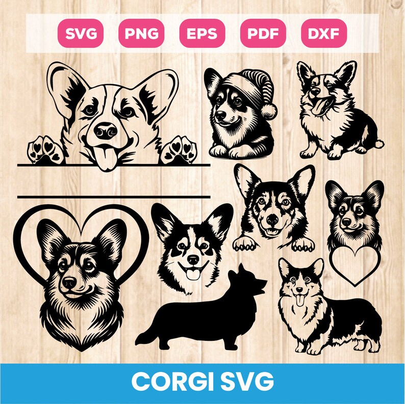 Corgi Svg, Corgi Svg Bundle, Cute Corgi Svg, Dog Svg, Dog Lover Svg ...
