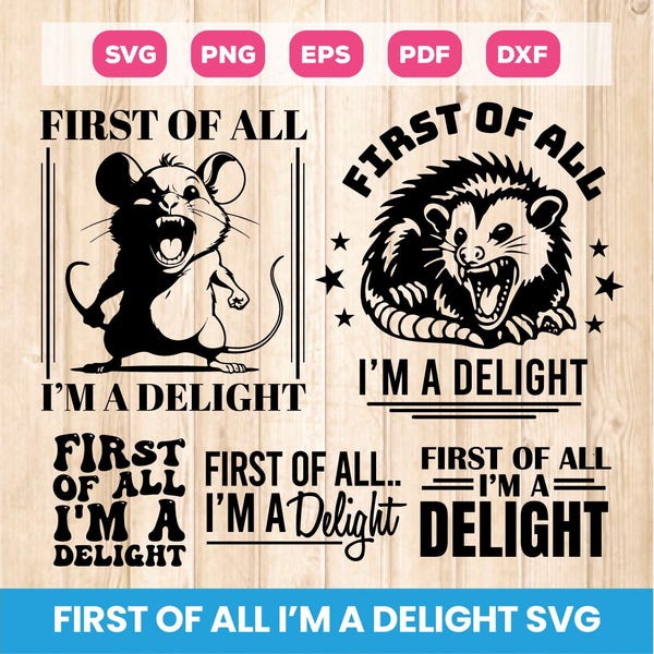 Im a Delight Opossum Svg - Etsy