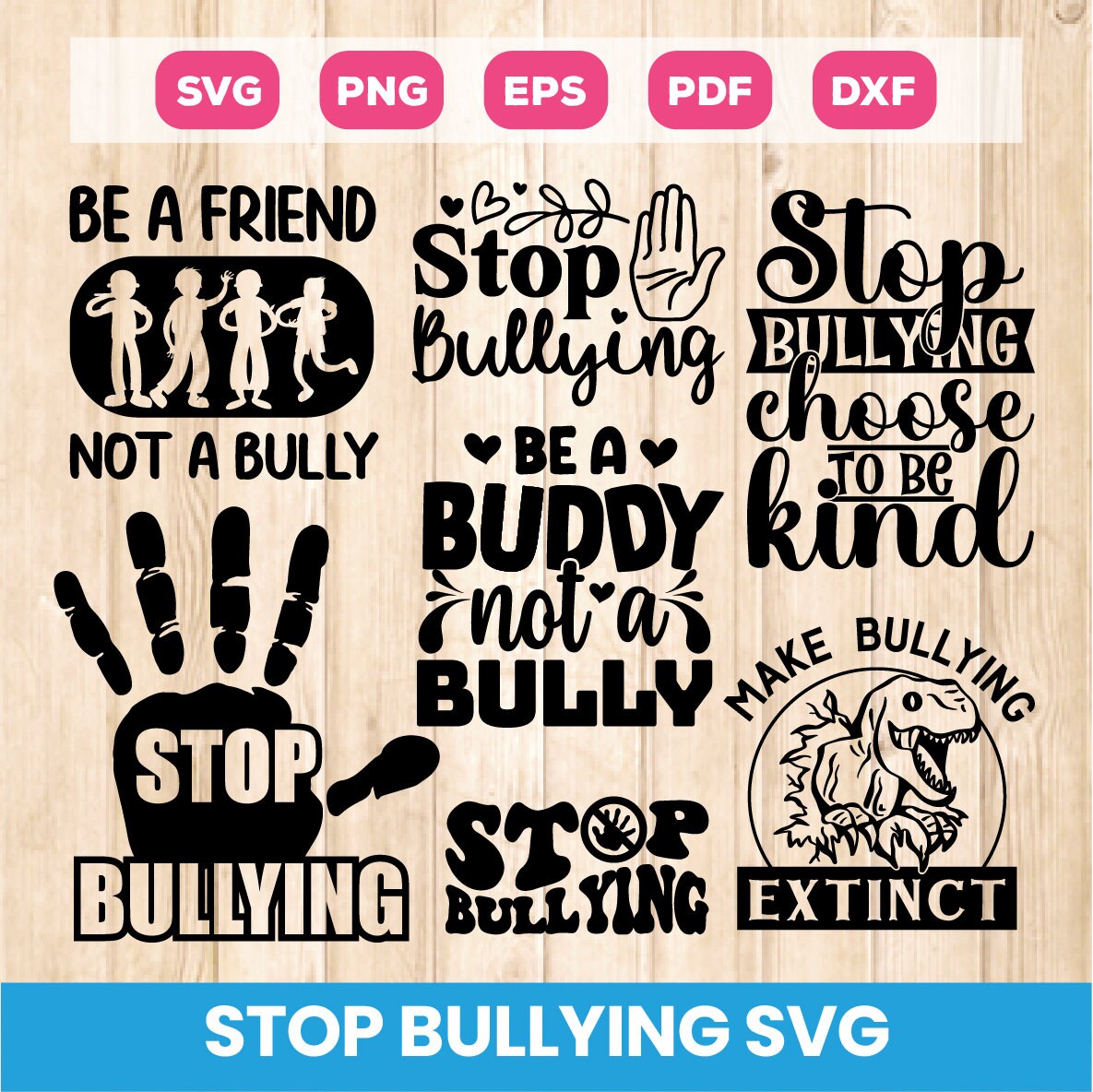 Stop Bullying Svg Bundle, Be a Buddy Not a Bully SVG, Anti Bully Svg ...