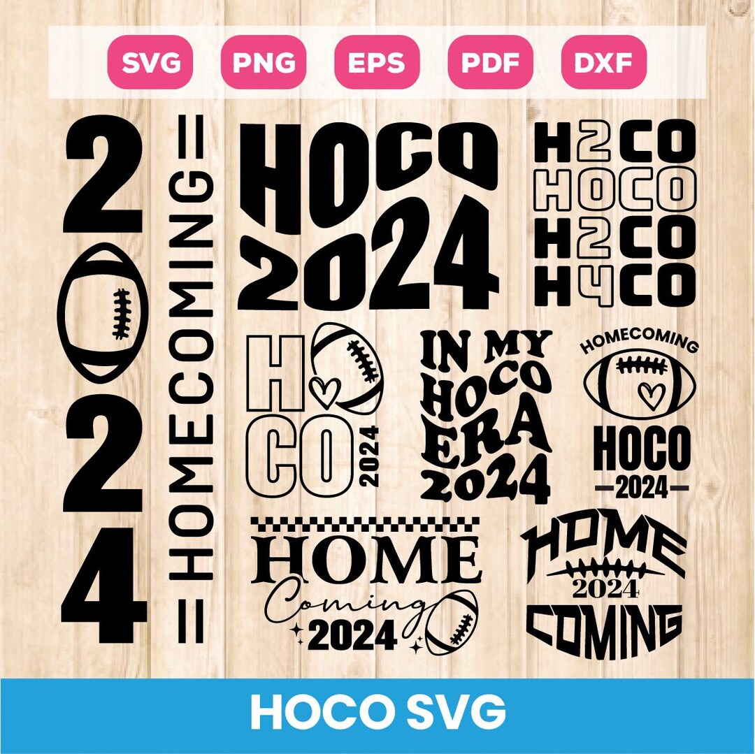 Hoco 2024 Svg, Home Coming 2024 Svg Bundle, Football Hoco Png ...