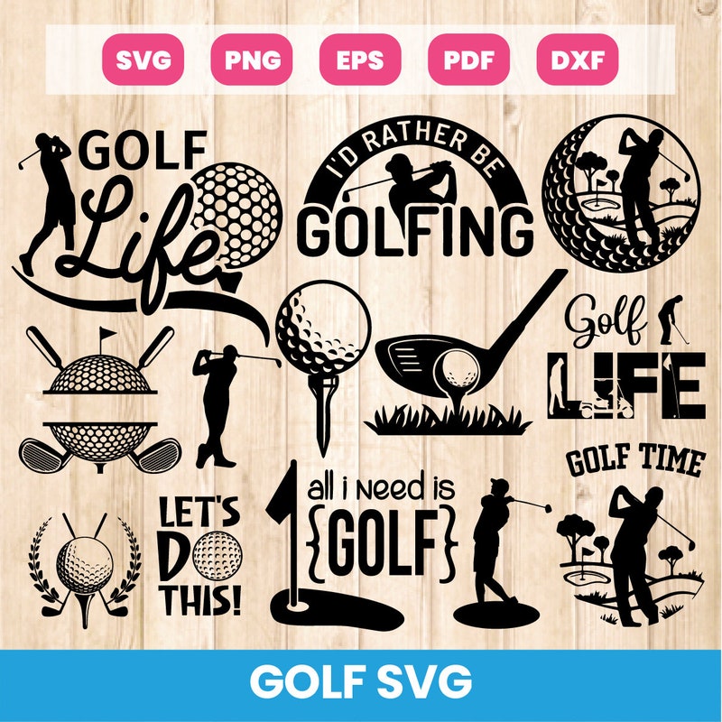 Golf Clubs Svg - Etsy