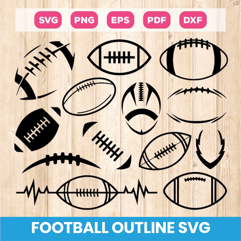 Football Outline Svg - Etsy