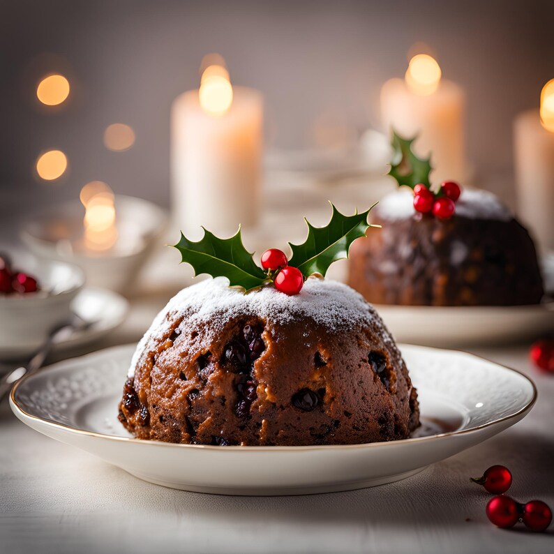 Traditional Plum Pudding Printable Recipe Digital PDF File Spiced ...