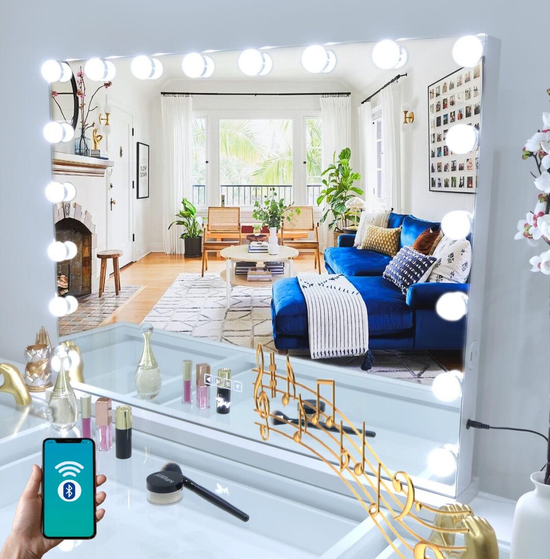 Xxlarge Hollywood Vanity Mirror: Bluetooth Speakers, USB Charging ...