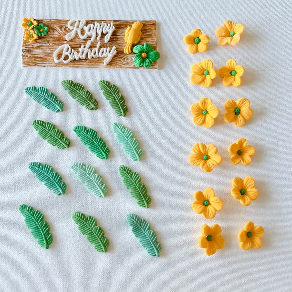 Hawaiian Cupcake Toppers Fondant Cake Decoration Birthday - Etsy