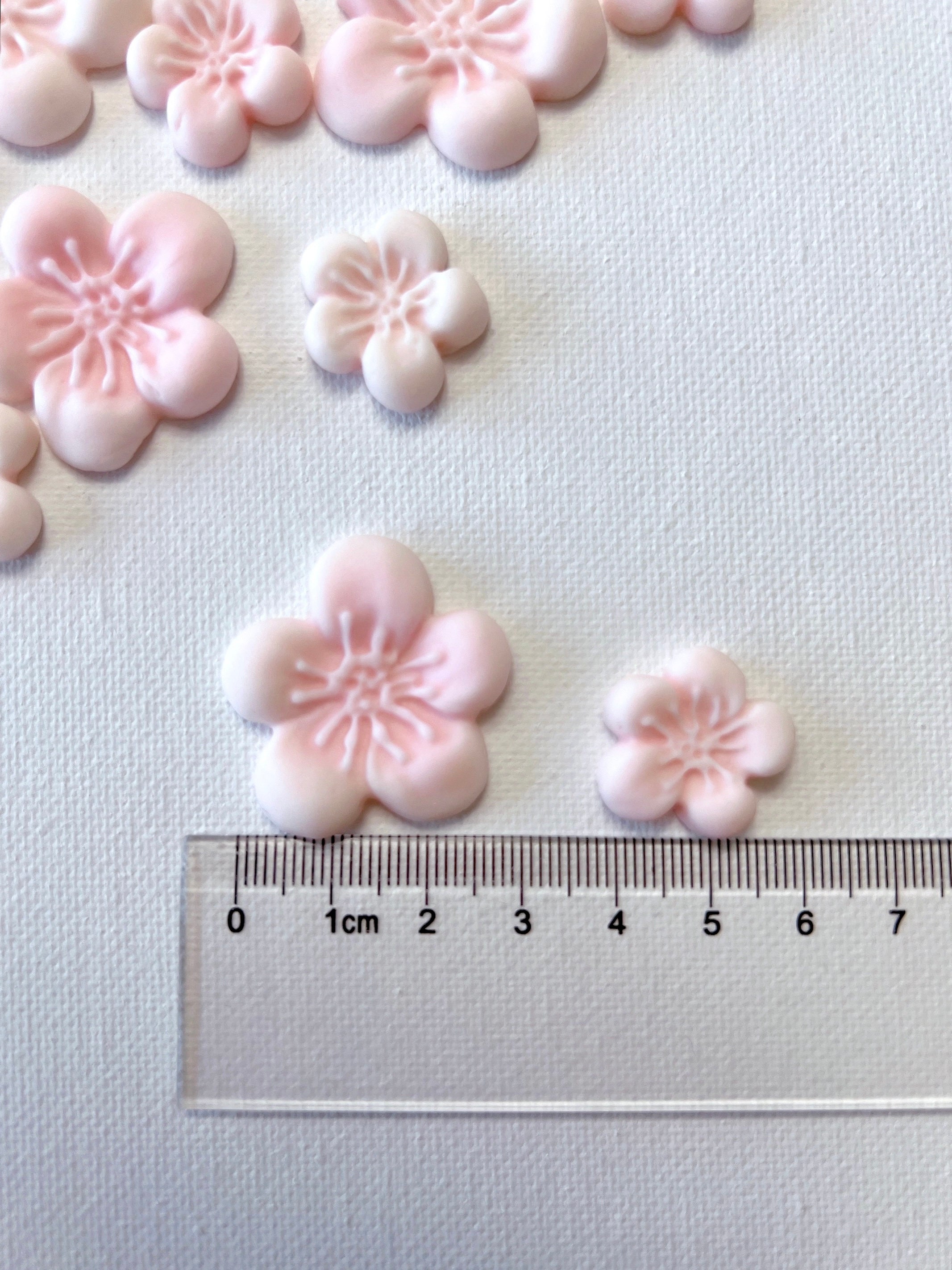 Sakura Cake Toppers Fondant Cake Design | Pink Flower Cupcake Toppers ...