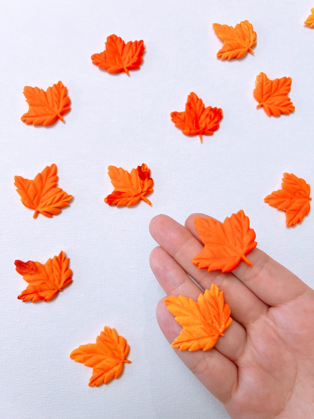 Fall Leaves Cupcake Topper| Edible Fondant Leaves Cake Decor | Fall ...