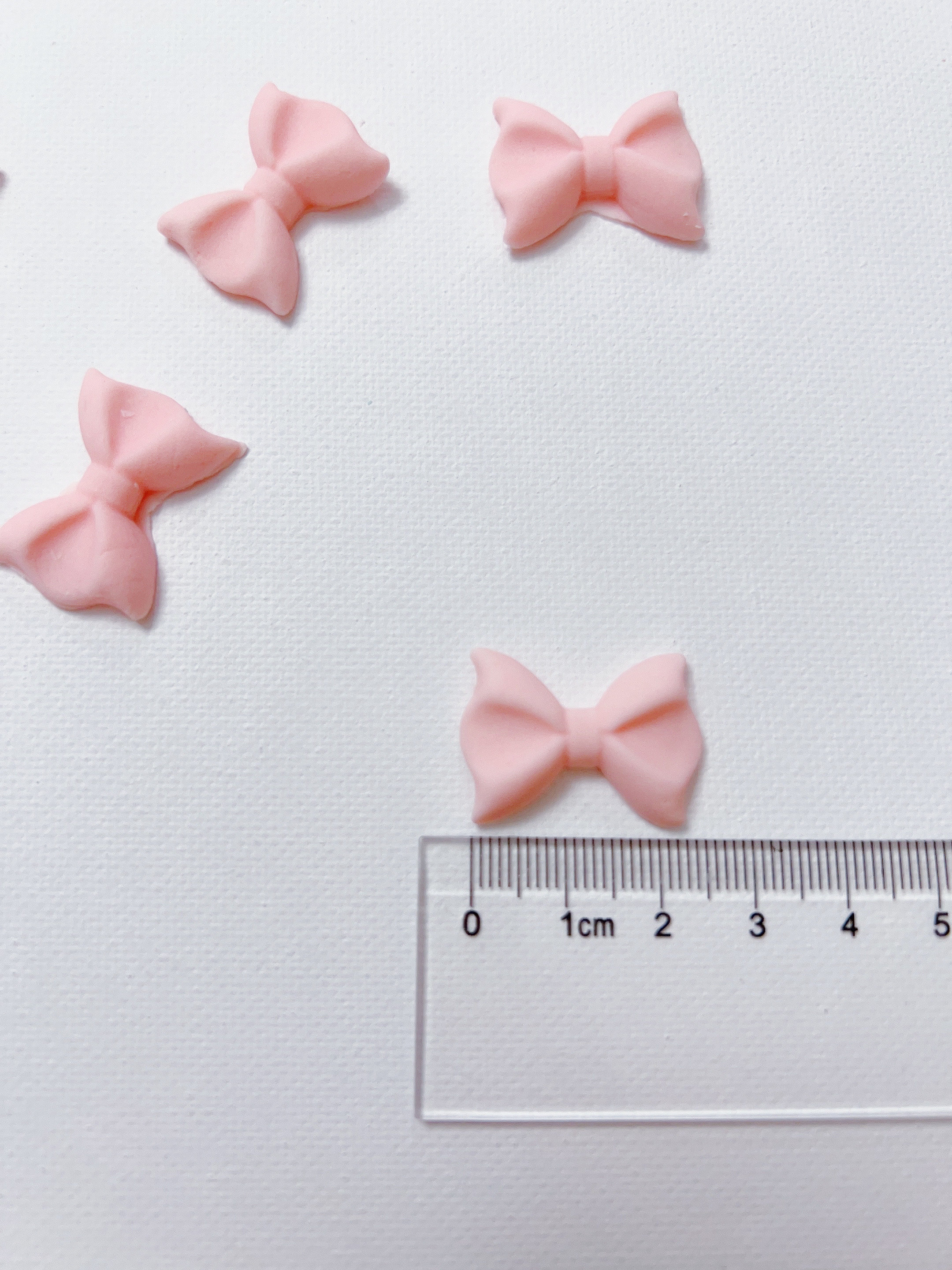 Pink Bow Cupcake Toppers Fondant Cake Decoration | Bow Cake Toppers ...