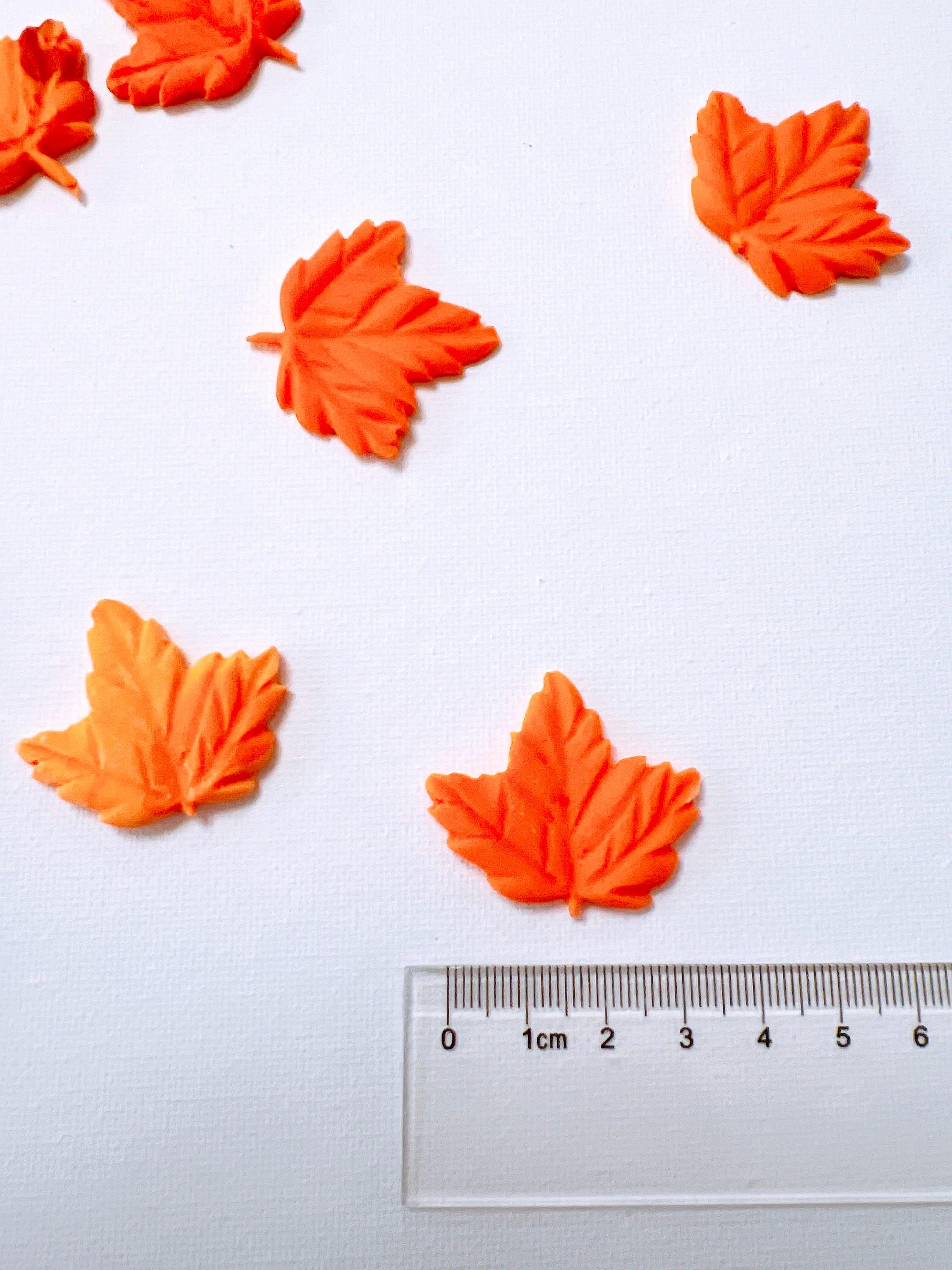 Thanksgiving Fondant Cake Topper| Edible Fondant Leaves Cake Decor ...