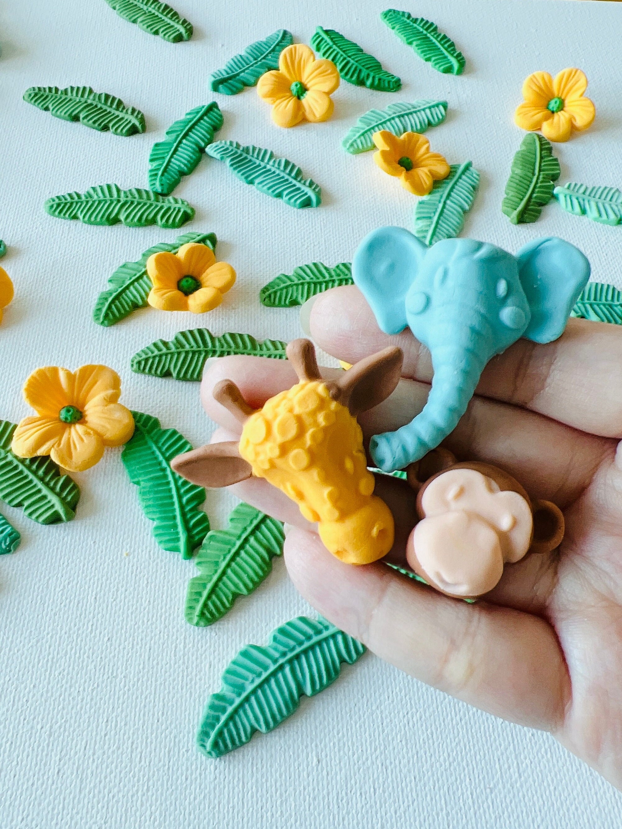 Hawaiian Cupcake Toppers Fondant Cake Decoration Birthday - Etsy