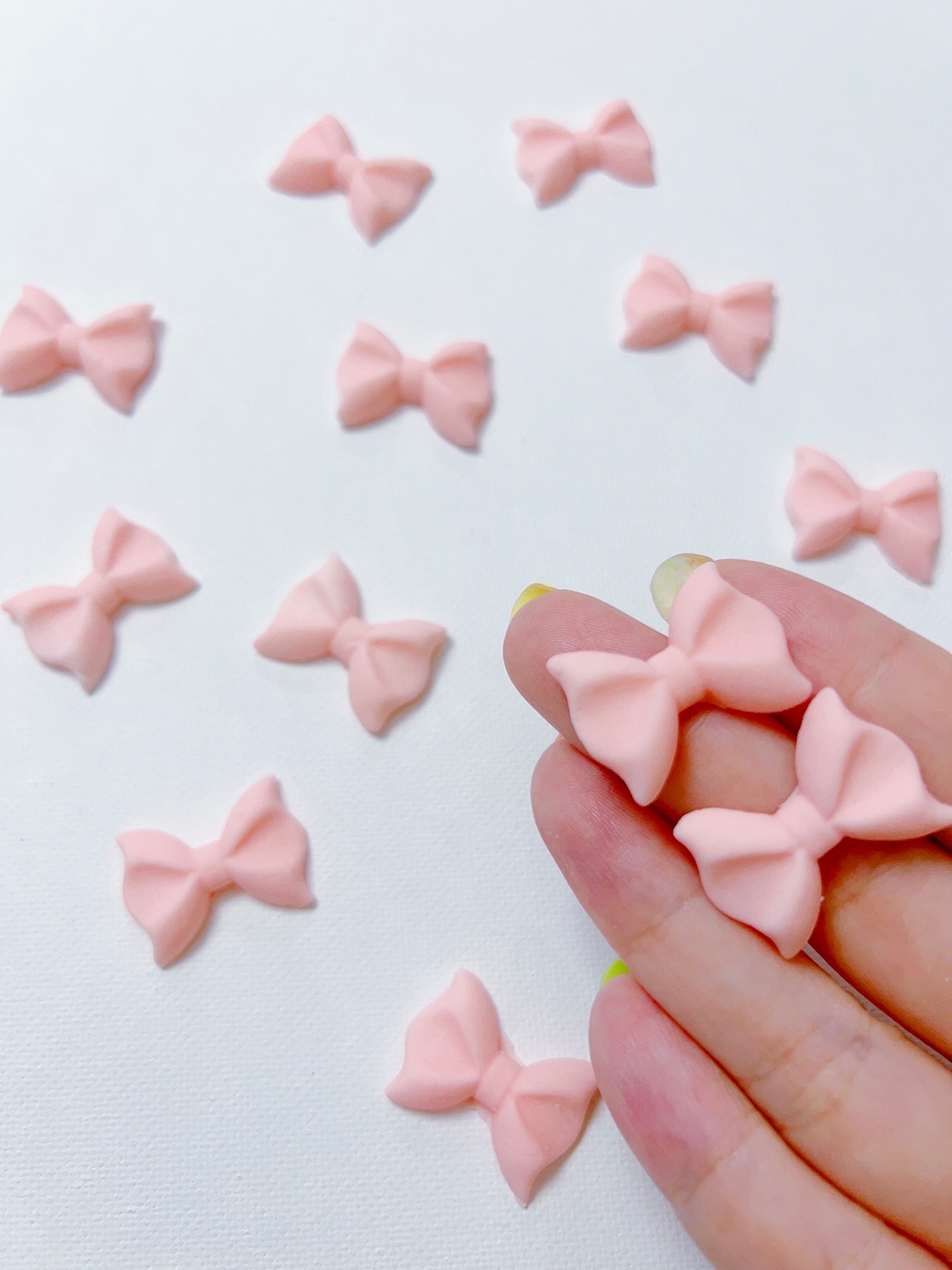 Pink Bow Cupcake Toppers Fondant Cake Decoration | Bow Cake Toppers ...