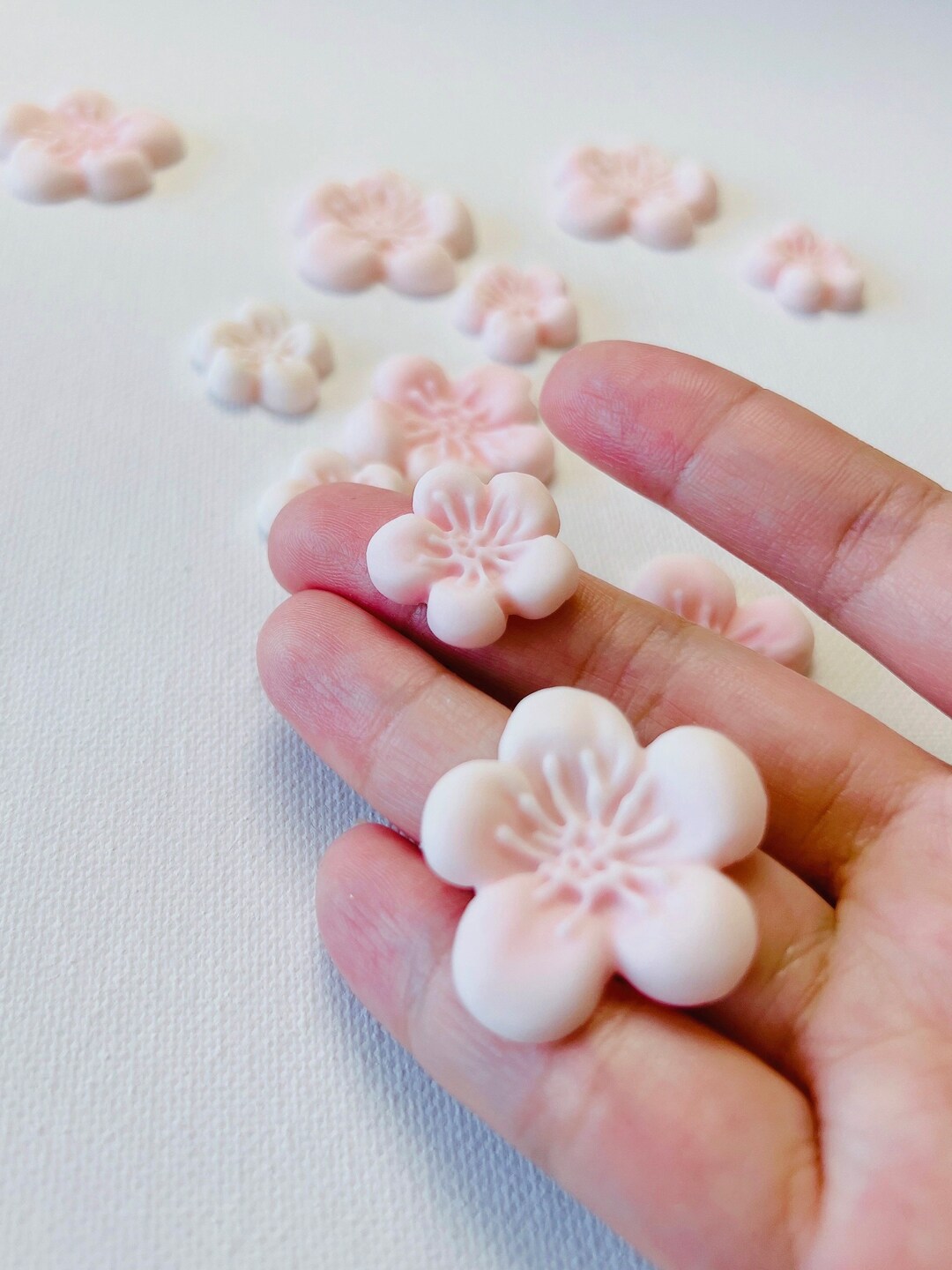 Sakura Cake Toppers Fondant Cake Design | Pink Flower Cupcake Toppers ...