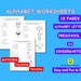 Coloring, Matching, Tracing Printable Alphabet Worksheet - Preschool ...