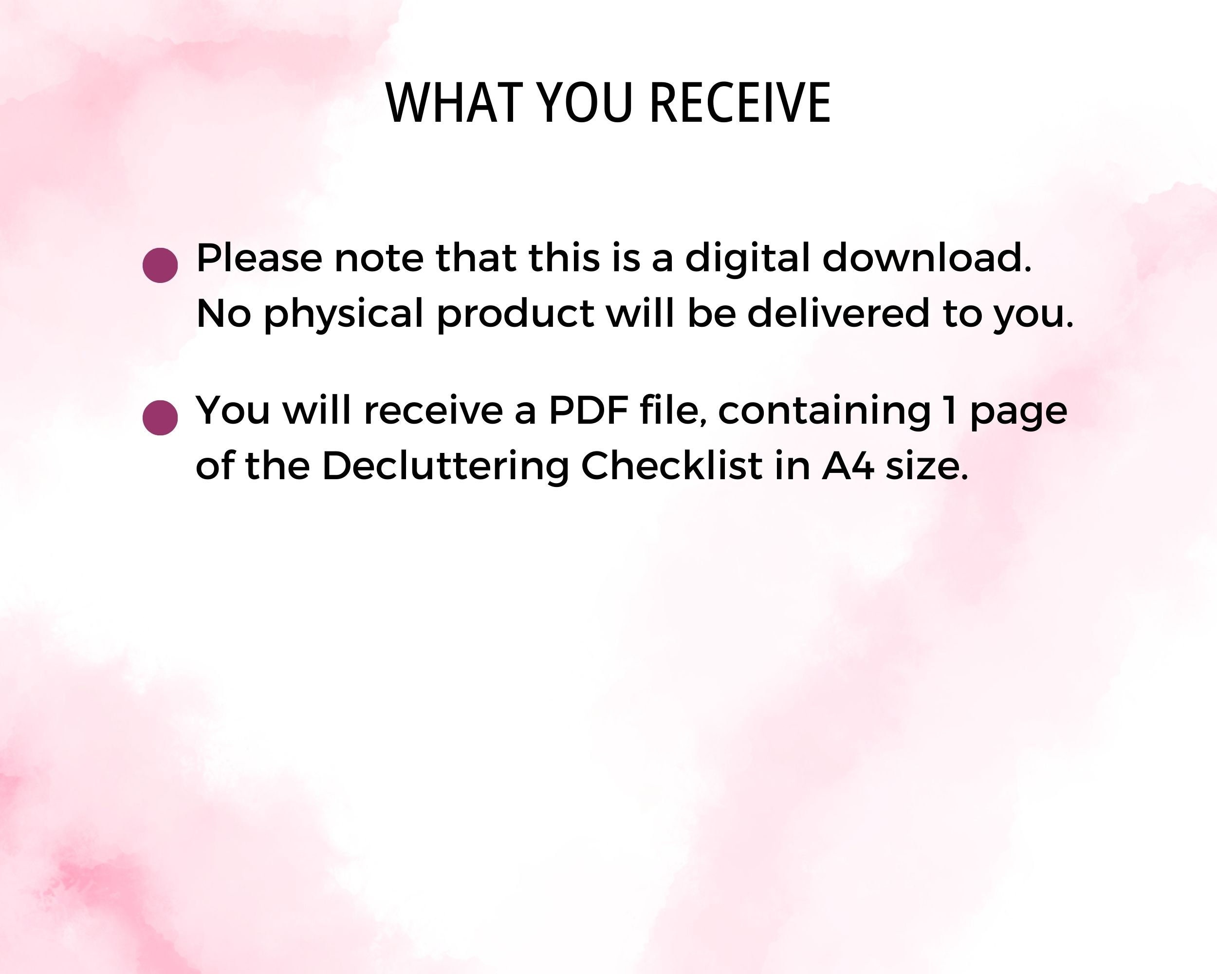 Decluttering Checklist | Digital Download | Printable | PDF - Etsy