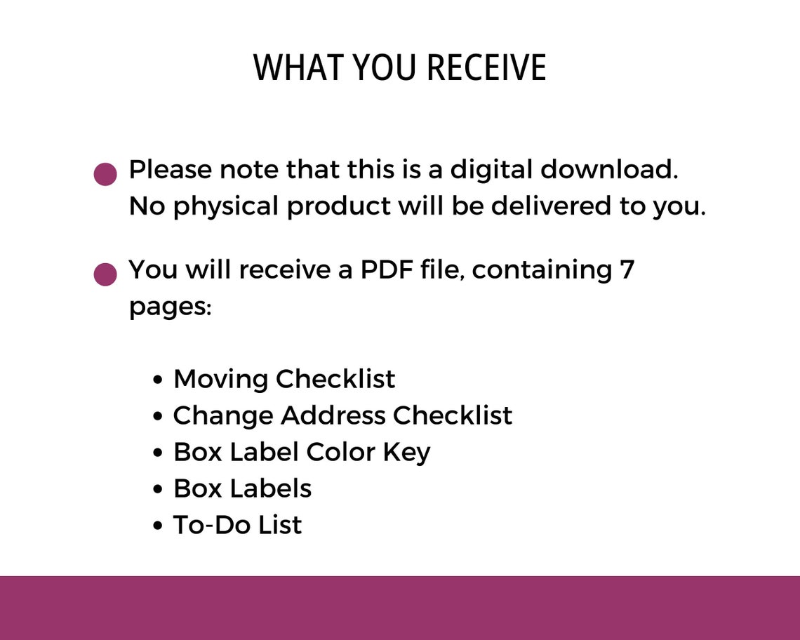 Printable Moving Planner | Moving Checklist, Change Address Checklist ...