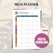 Printable Meal Planner | Grocery List | Digital Download | PDF - Etsy