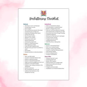 Decluttering Checklist | Digital Download | Printable | PDF - Etsy