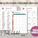 Printable Meal Planner | Grocery List | Digital Download | PDF - Etsy