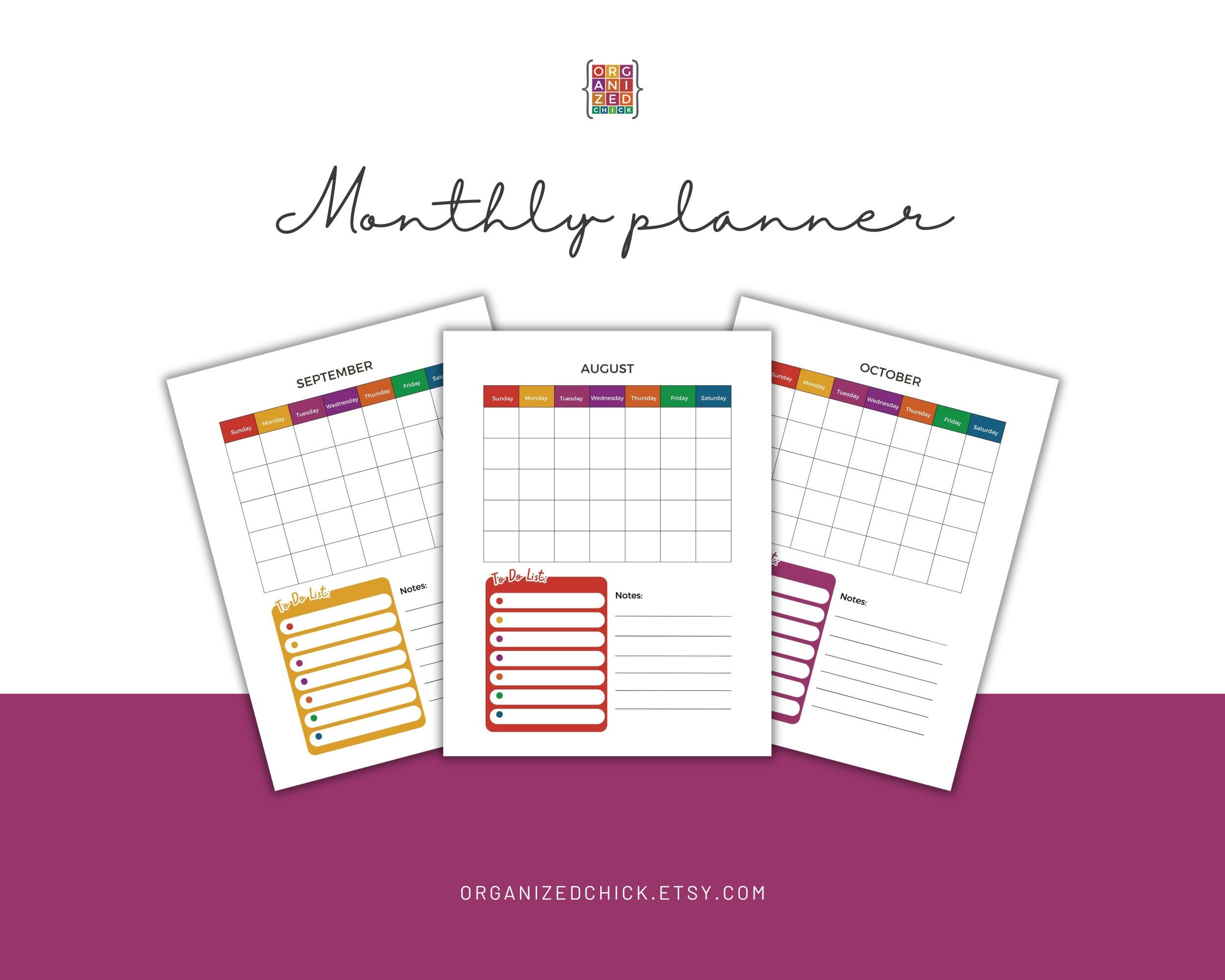 Printable Student Planner Bundle Homework Tracker Monthly Planner ...