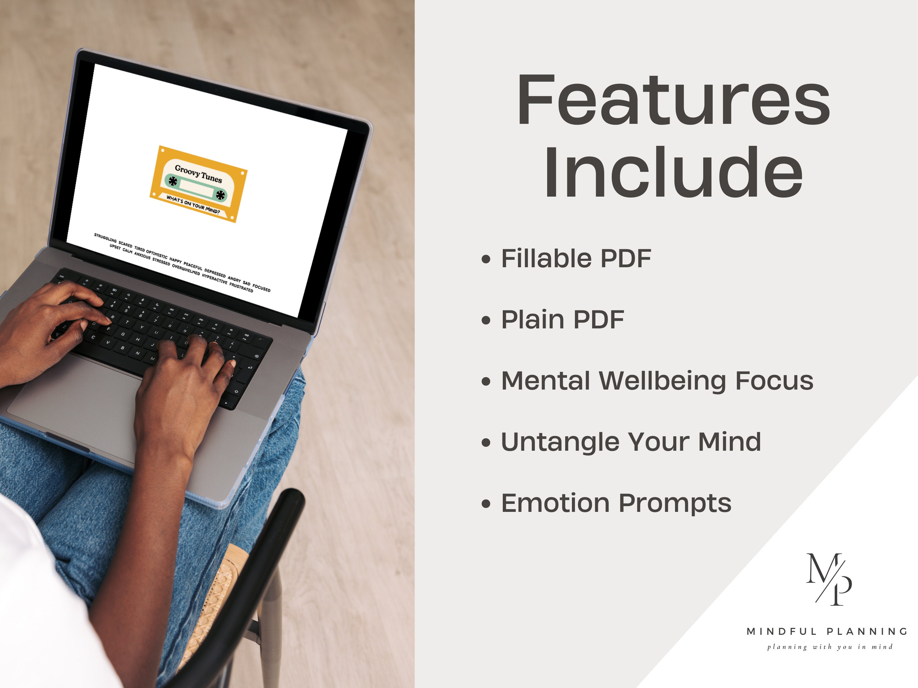 Mind Map Brain Dump 70's Theme Mindfulness Thought - Etsy