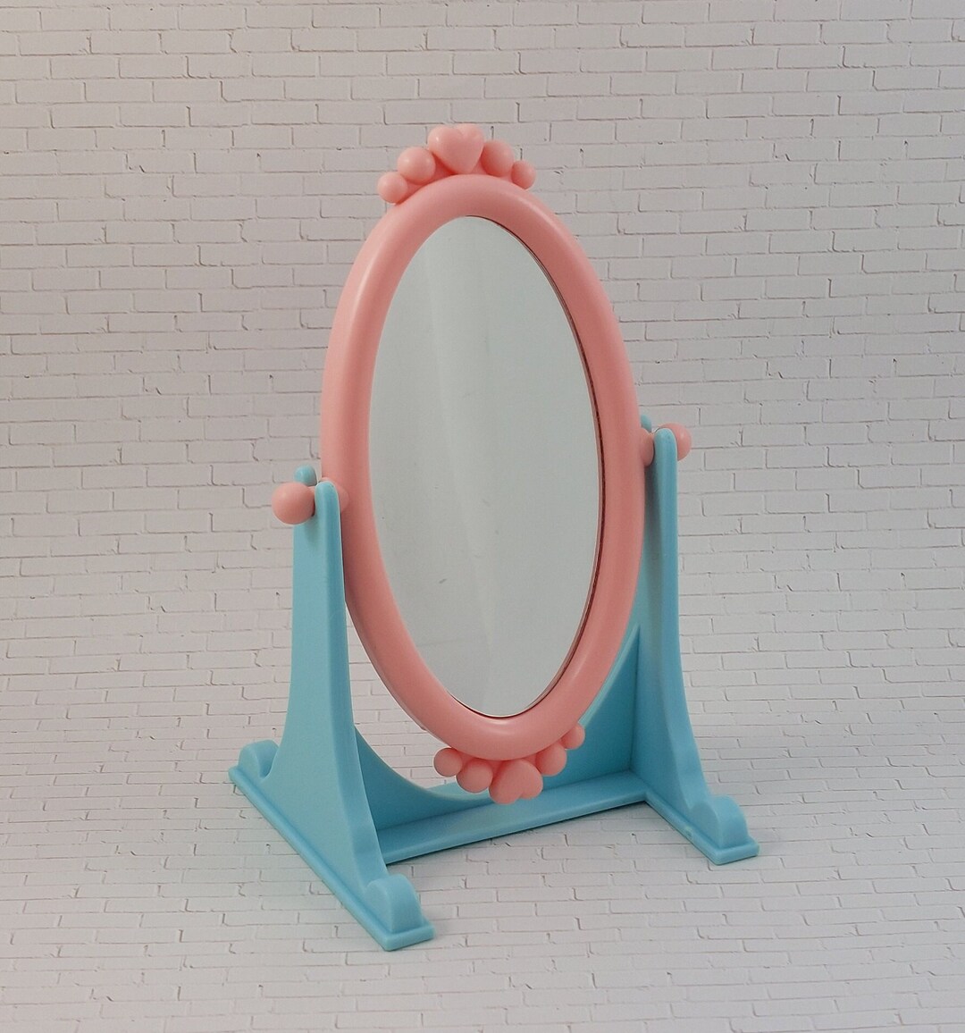 Loving Family Dollhouse Floor Length Mirror-fisher Price-pink Blue ...