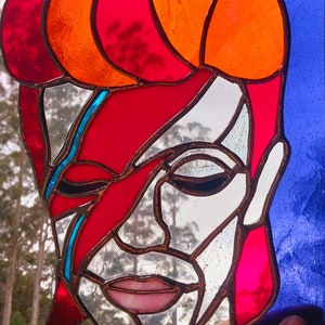 David Bowie Stained Glass Suncatcher Art - Etsy