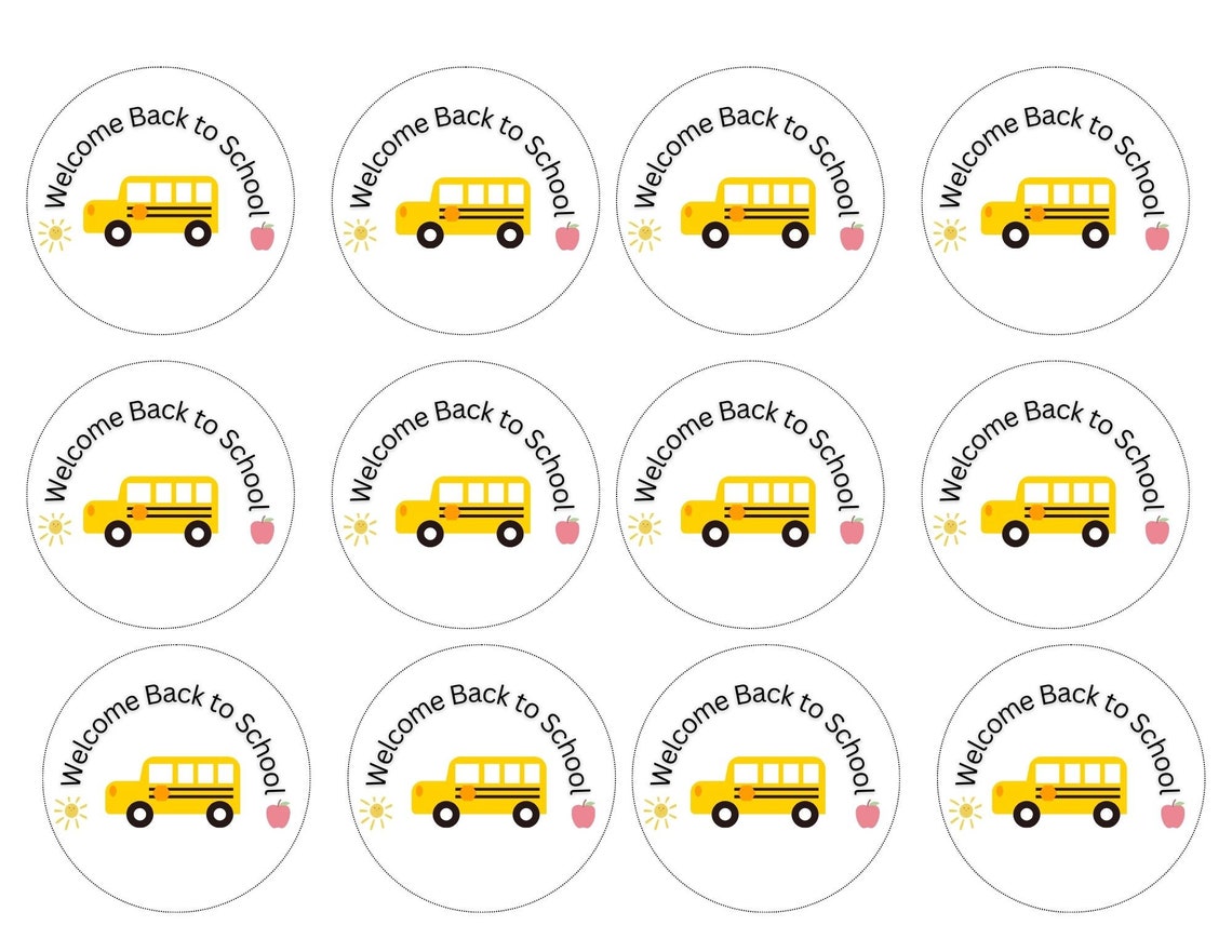 Printable School Bus Tag, Bus Driver Gift, Back to School Gift Tag ...