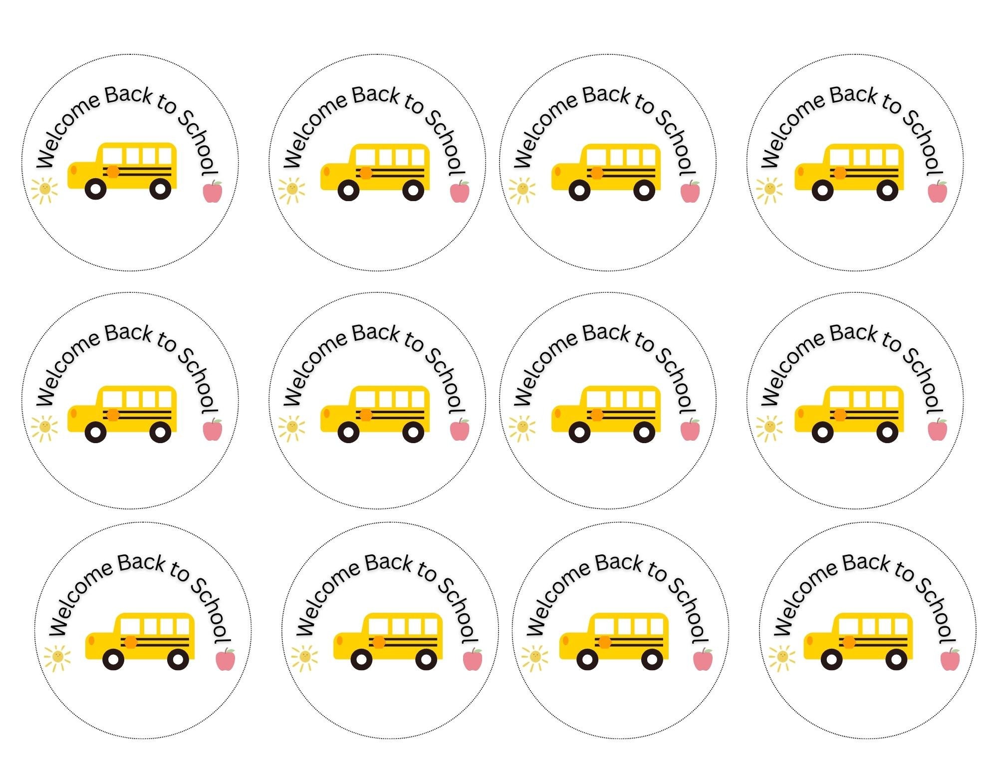 Printable School Bus Tag, Bus Driver Gift, Back to School Gift Tag ...