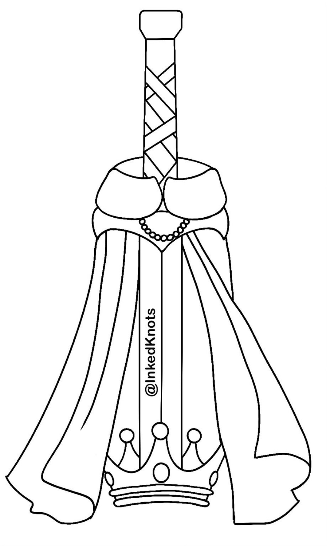 Sword,cape,and Crown Tattoo Design - Etsy