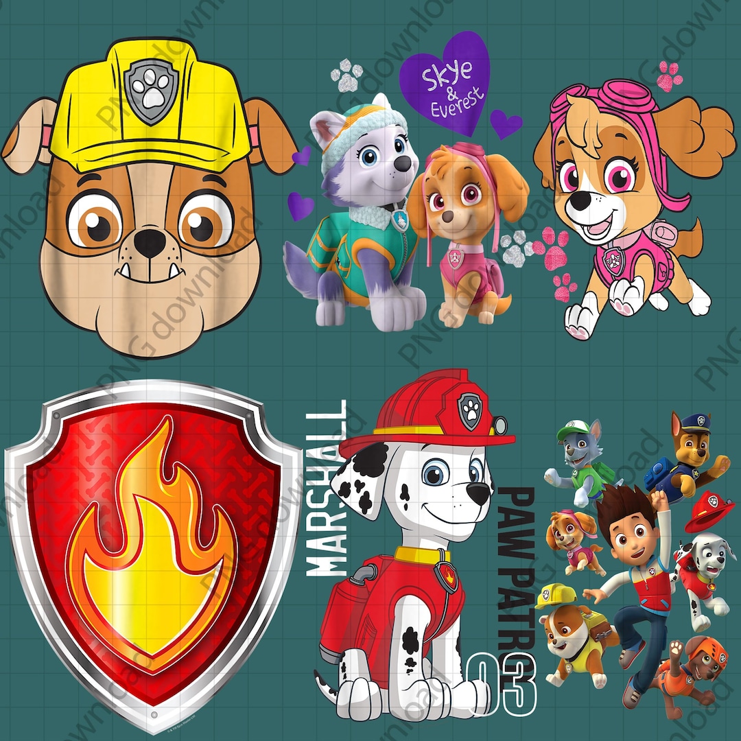 Paw Png Patroi File Layered Png Bundle Layered Vector - Etsy