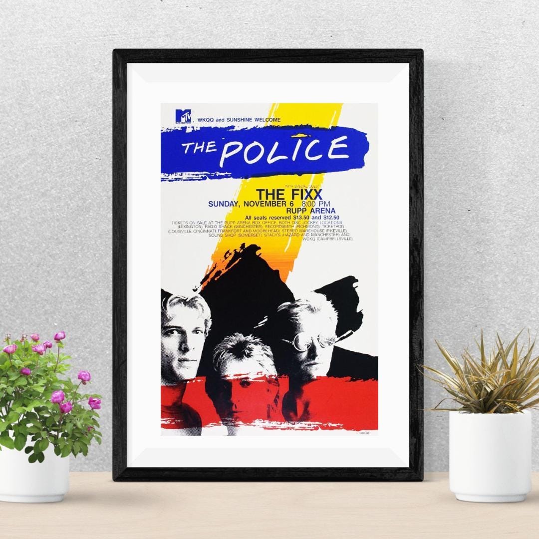 THE POLICE POSTER Synchronicity Tour 1983 Photo Print (A2 Digital ...