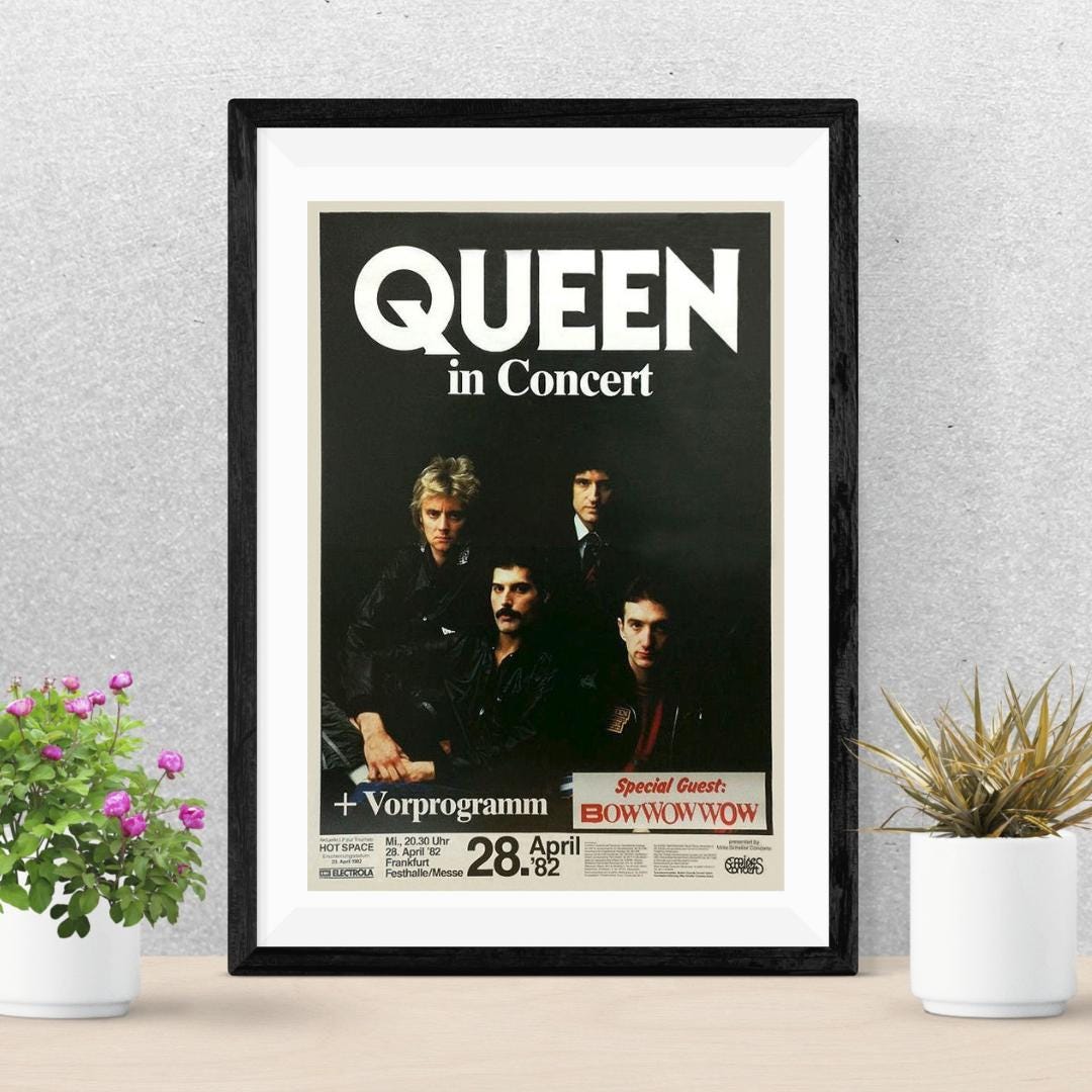 CARTEL DE QUEEN / Póster Del Concierto De Queen En Frankfurt 1982 ...