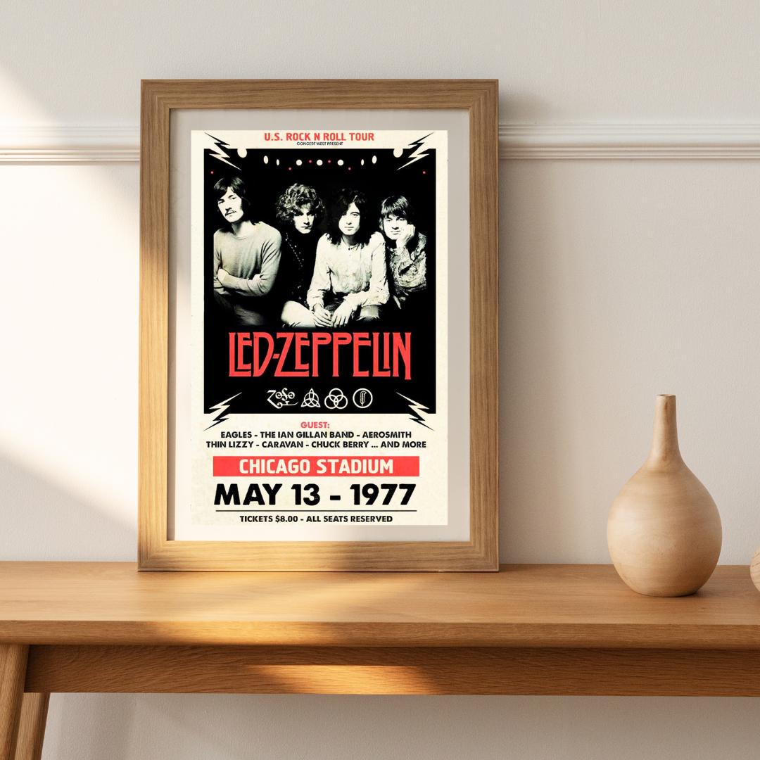 LED ZEPPELIN POSTER | Led Zeppelin Concert Poster | 1977 Concert Poster ...