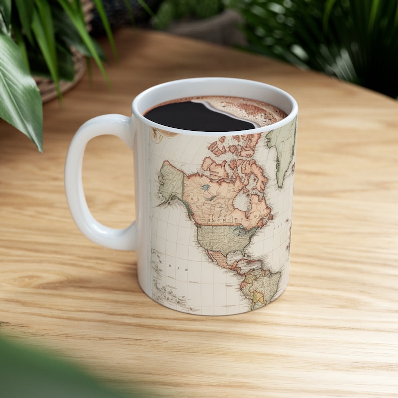 World Map Mug, Travel Gift, Map of the World, Adventure Gift - Etsy