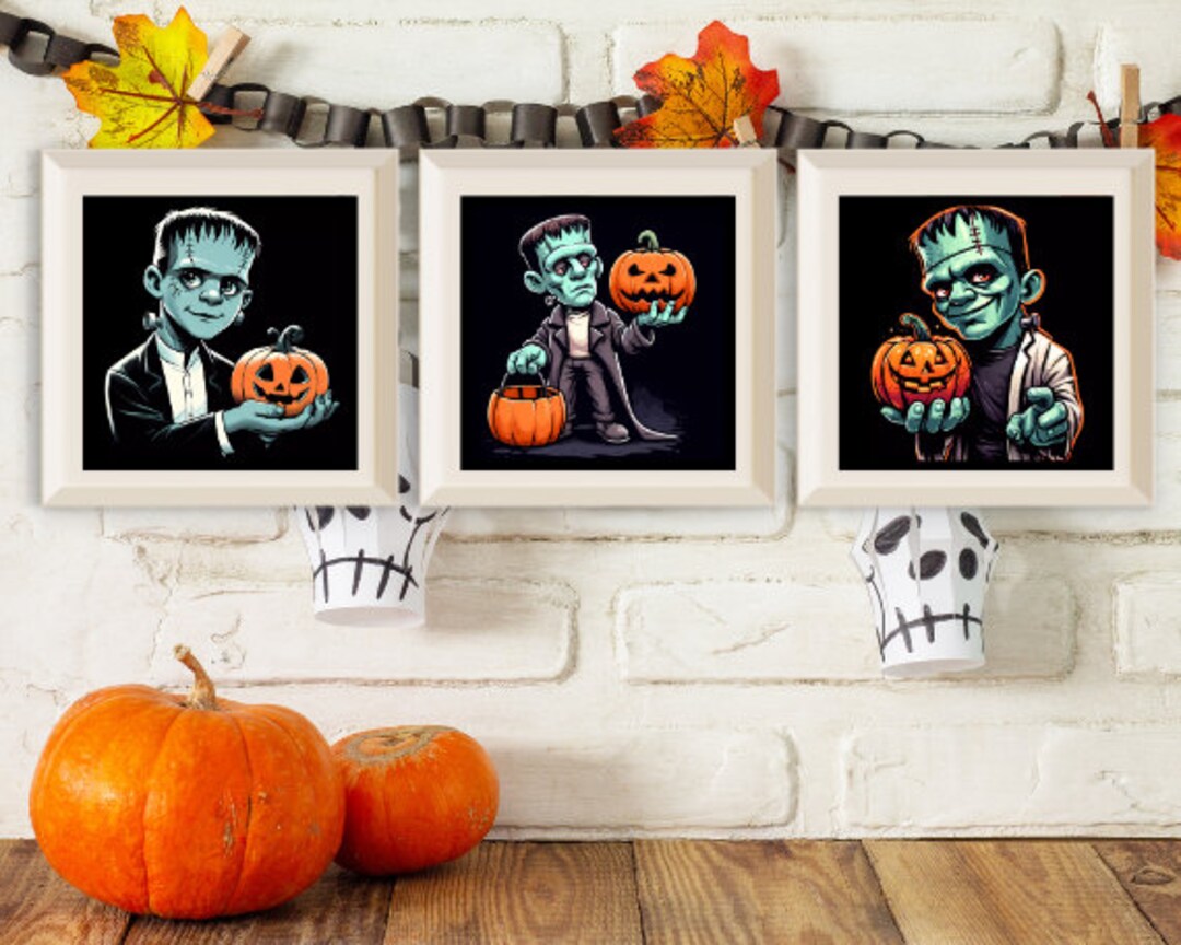 Digital Printable Halloween Wall Art Decor Halloween Wall - Etsy